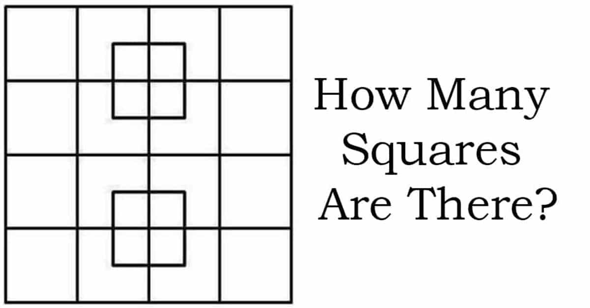 How Many Squares Are In This Picture Holidravel